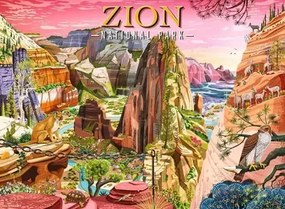 RAVENSBURGER Puzzle National Park: Zion / 500 dílků / 49 × 36 cm