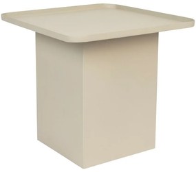 OnaDnes -20% White Label Krémově bílý matný kovový odkládací stolek WLL SVERRE 44 x 44 cm