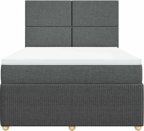 Box spring postel s matrací tmavě šedá 160x200 cm textil 3292101