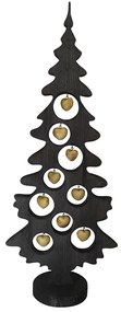 AMADEA Dekorace strom na podstavci se srdci tmavý 75 x 30 cm, český výrobek