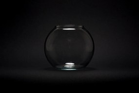 Skleněná váza boule - silné sklo , průměr 17cm