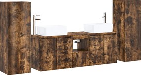 Sada koupelnového nábytku 5 ks Kouřový dub 33 x 34,5 x 100 cm 3405998