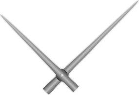 Stříbrné hliníkové ručičky na hodiny 110 mm | 90 mm