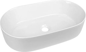 Mereo, Mereo Umyvadlo na desku bez přepadu, 530x315x135 mm, kulaté, keramické - pro zaslání na paletě, MER-UC533214O