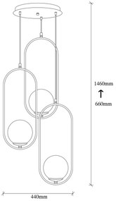 OPVIQ Závěsné osvětlení MUDONI 44cm 536NTD1131