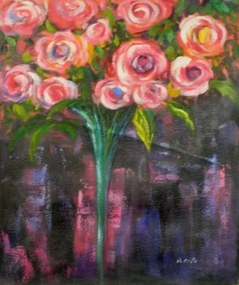 Růžové květy - 200 x 150 cm
