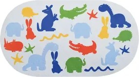 MSV ZOO dětská protiskluzová podložka barevná / PVC a polyester / 69 x