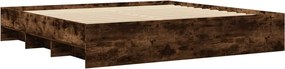 Rám postele bez matrace kouřový dub 180x200cm kompozitní dřevo 3295636