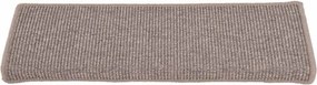 Schodové rohože 15 ks 65 x 21 x 4 cm tmavě béžové s obdélníkovým okrajem 326908