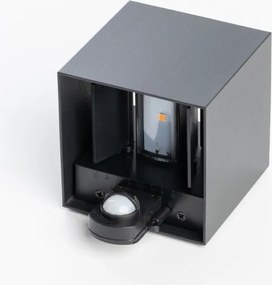 BRILAGI - LED Venkovní nástěnné svítidlo se senzorem CUBE LED/6W/230V černá IP65
