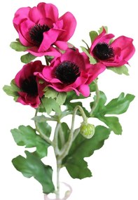 Růžové umělé anemone 62cm