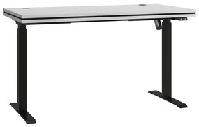 PC stolek Nandu I, Barva: světle šedá / světle šedá + černá