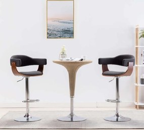 vidaXL Barové stoličky 2 ks umělá kůže [283115] Barva: šedá a tmavě hnědá