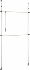 Závěsný teleskopický kovový stojan na oděvy Herkules Basic, 75 -120x11x165-300 cm, WENKO