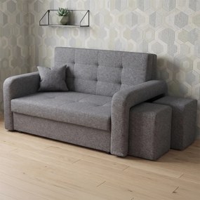 Pohovka VIVA II HOME + 2x taburet v ceně | 158 cm | PRAVÁ | rozkládací + úložný prostor | VÝBĚR TKANIN