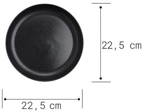 Butlers CASA NOVA Hluboký talíř 22,5 cm - černá