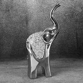 DEKORAČNÍ FIGURKA PALMERU 17X9X34 CM STŘÍBRNÁ