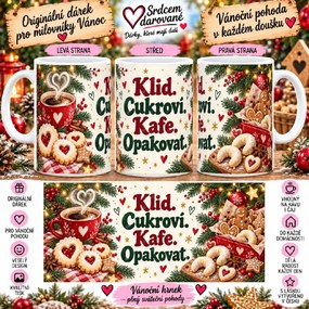 Vánoční hrnek 300 ml – Klid, cukroví a kafe