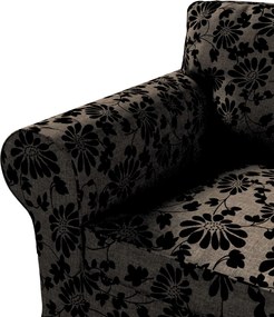 Potah na křeslo IKEA Ektorp barva hnědá látka pletený vzor, vzorované