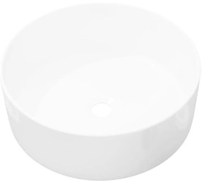 Umyvadlo kulaté keramické bílé 40x15 cm 142342