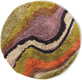 Barevný kulatý všívaný koberec Tufted - Ø 150cm