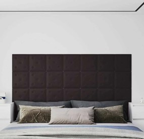 vidaXL Nástěnné panely 12 ks 30 x 30 cm umělá kůže 1,08 m² [343974] Barva: Černá