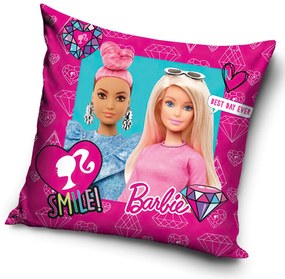 Carbotex dětský povláček BARBIE MÓDNÍ IKONA, růžový, 40x40cm