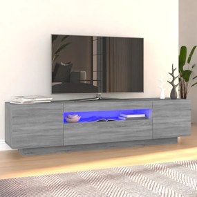 TV skříňka s LED osvětlením šedá sonoma 160 x 35 x 40 cm - Default Title