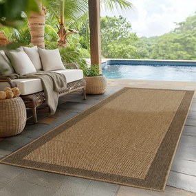 Ayyildiz, Běhoun Timber 1402 beige - na ven i na doma, 80x250, béžová, chodba / předsíň