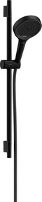 Hansgrohe Rainfinity, sprchová sada 130 3jet s tyčí S Puro 65 cm, černá matná, HAN-28745670