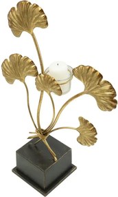Svícen Iris 44 cm zlatý/černý