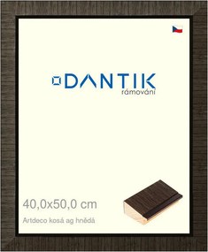 DANTIK rámeček 40x50 | Artdeco kosá aghnědá (Plexi Čiré)