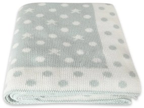 Světle modrá dětská bavlněná deka Homemania Decor Baby Baby Dots, 90 x 90 cm