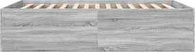 Rám postele šedý sonoma 140 x 200 cm kompozitní dřevo 3280928