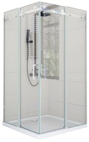 BPS-koupelny Čtvercový sprchový kout HYD-ZBD-9063 90x90 chrom/transparent
