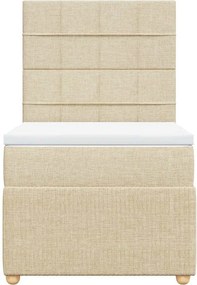 Box spring postel s matrací krémová 80 x 200 cm textil 3291888