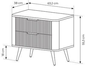 Ložnice LANTE b | sestava A | 3 díly | béžová/zlatá