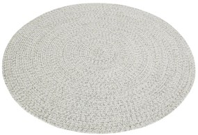 Hanse Home, Kusový koberec Braided 105553 Light Melange kruh – na ven i na doma, 150x150 (průměr) kruh, bílá, chodba / předsíň