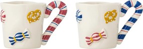 Kameninové šálky v sadě 2 ks s vánočním motivem 264 ml Candice – Bloomingville