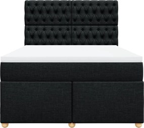 Box spring postel s matrací černá 140 x 190 cm textil 3291284