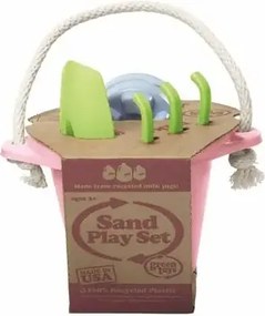 Green Toys Růžový set na písek / od 18 měsíců