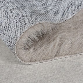 Kusový koberec Alpine Faux Fur Soft Grey, 80x150, šedá, obývacia izba, Flair Rugs