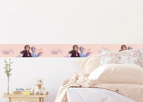 Dětská samolepící bordura na zeď Sestry z Ledového Království, Disney | 5 m x 13.8 cm | DWBD8111