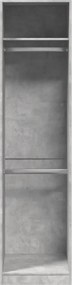Šatní skříň betonově šedá 50 x 50 x 200 cm dřevotříska 3307786