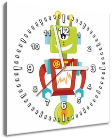 Gario Obraz s hodinami Robot na kolečku Rozměry: 30 x 30 cm