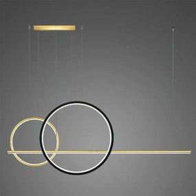 LED závěsné světlo LINEA No.4 B Φ60/40 cm gold - black 3000K