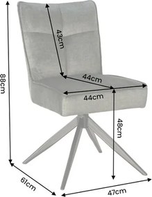Designová otočná židle Narayan zelený samet