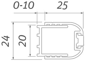 Sprchové dveře jednokřídlé s pevnou částí LZDO1 Viz technická specifikace Transparent Brillant LYE4/800+LYE4/1100 800 1100 LYE4/800_LYE4/1100