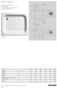 Kaldewei SANIDUSCH 140 - vanička 75x80, alpská bílá 548