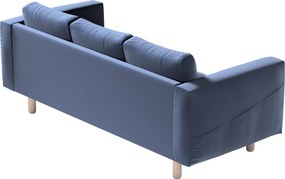 Potah na pohovku IKEA Norsborg 3-místná barva tmavě modrá látka sametová